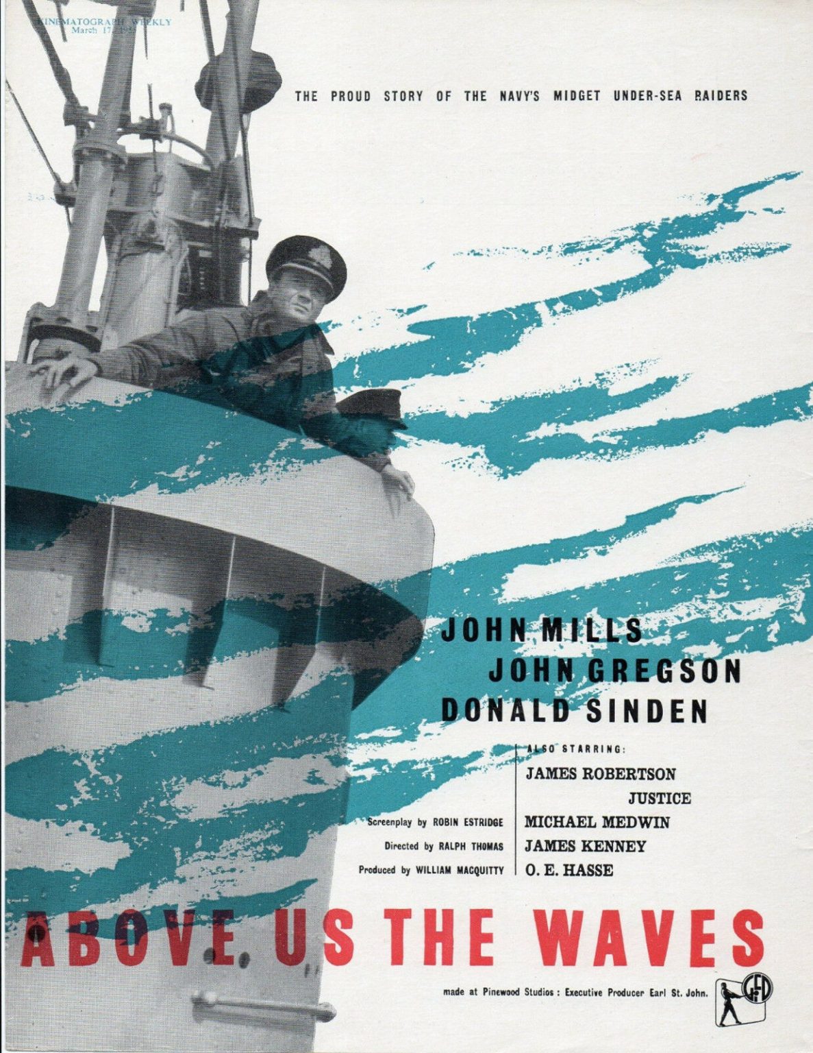 ABOVE US THE WAVES | Rare Film Posters