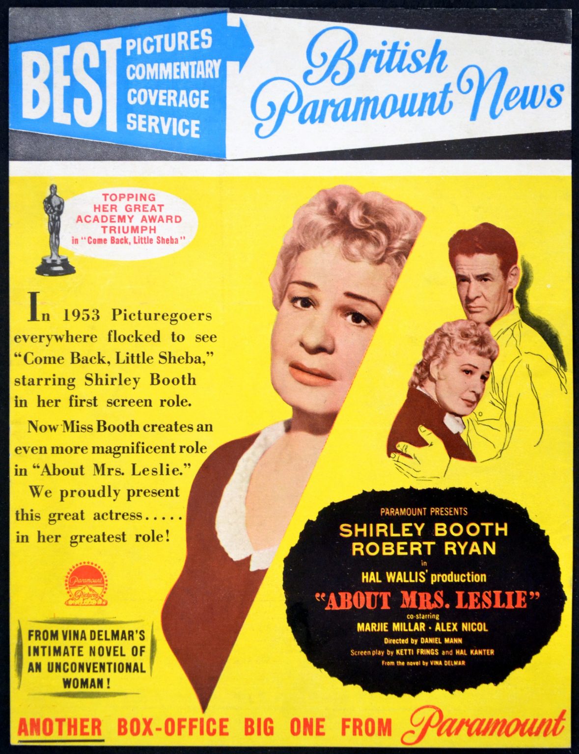 ABOUT MRS LESLIE | Rare Film Posters