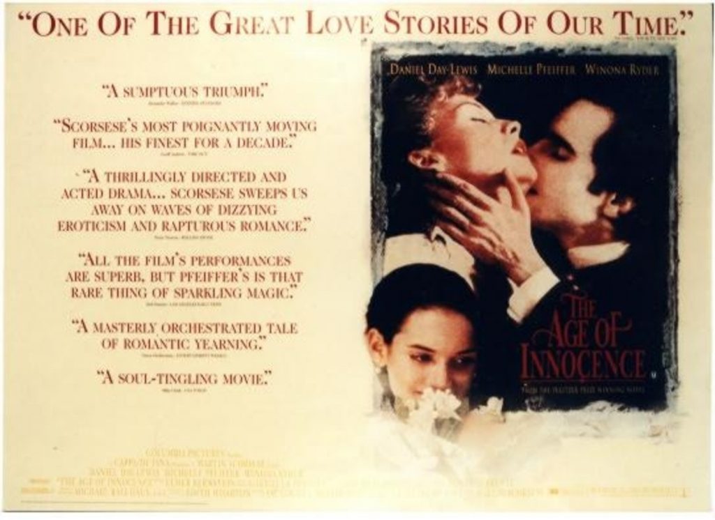 AGE OF INNOCENCE | Original British 30 inch x 40 inch Quad Film Poster