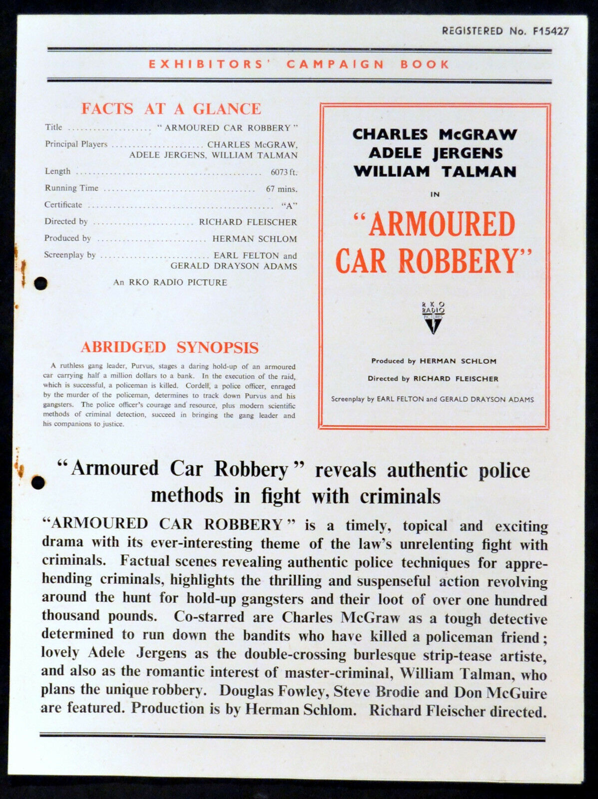 ARMOURED CAR ROBBERY Rare Film Posters armoured-car-robbery-rare-film-posters