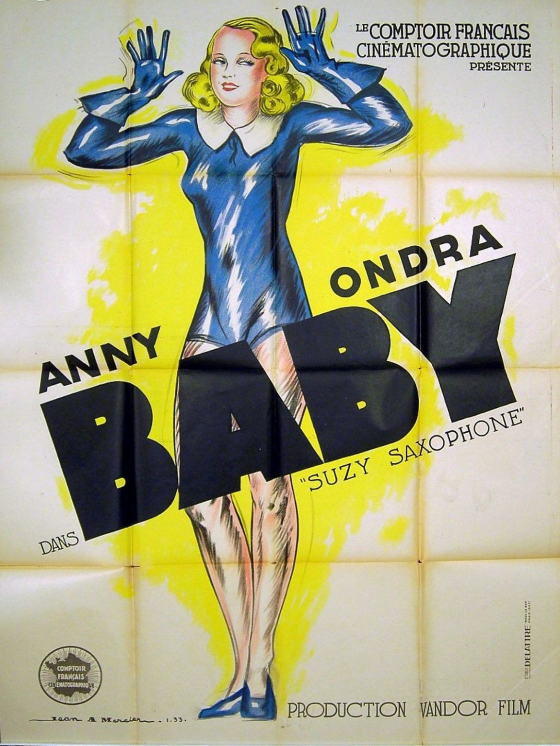 BABY | French Anny Ondra Film Poster by Jean Mercier