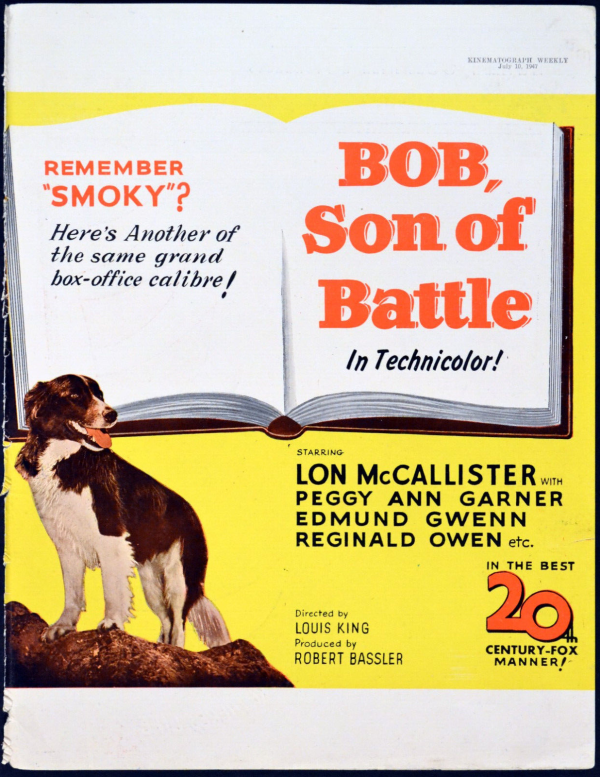 BOB, SON OF BATTLE | Rare Film Posters
