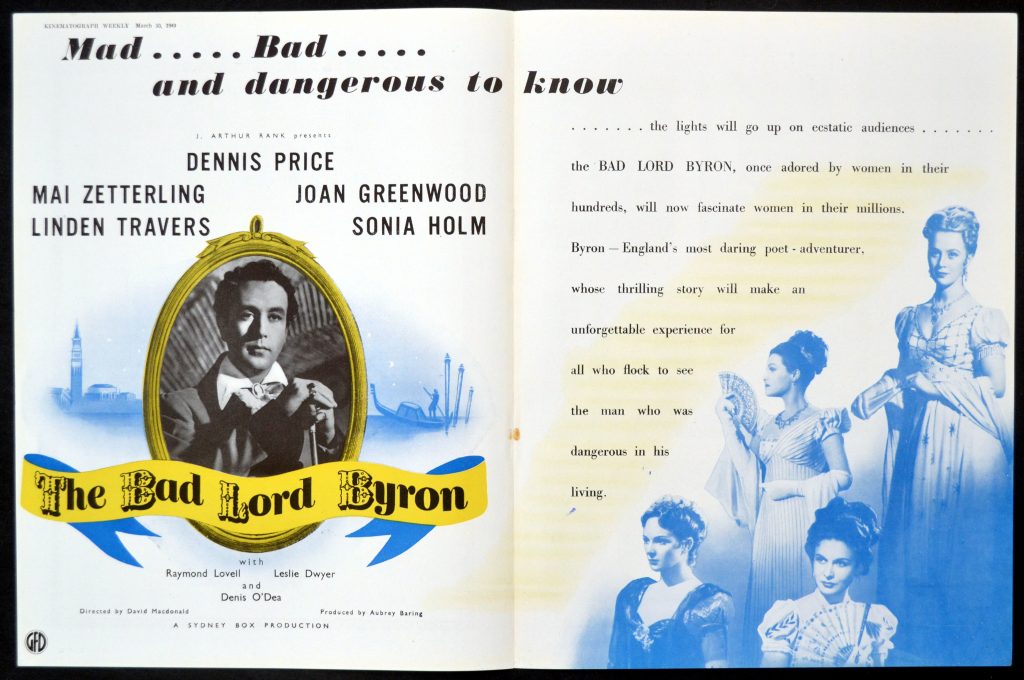 BAD LORD BYRON | Rare Film Posters