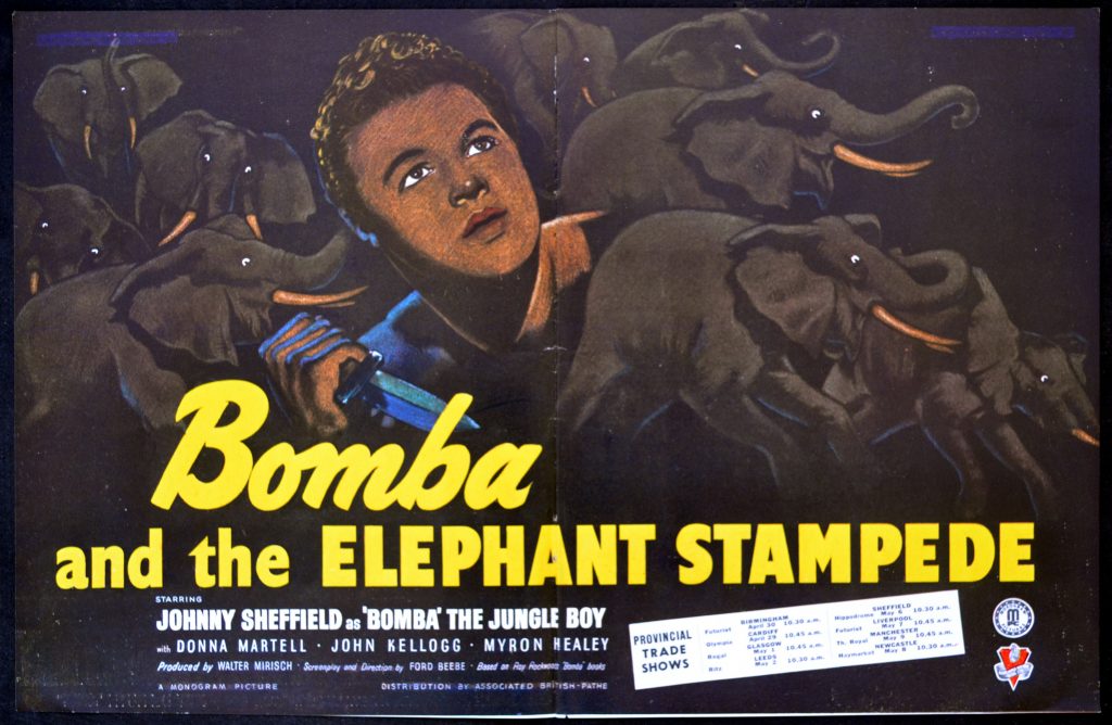 BOMBA AND THE ELEPHANT STAMPEDE | Rare Film Posters