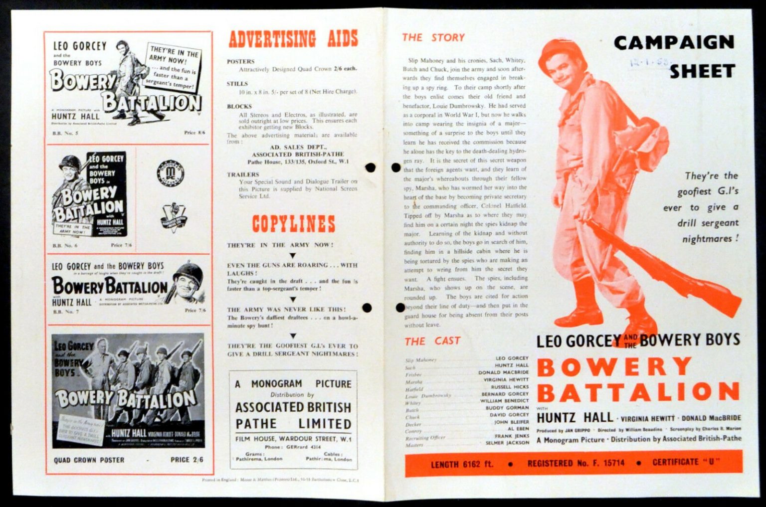 BOWERY BOYS | Rare Film Posters