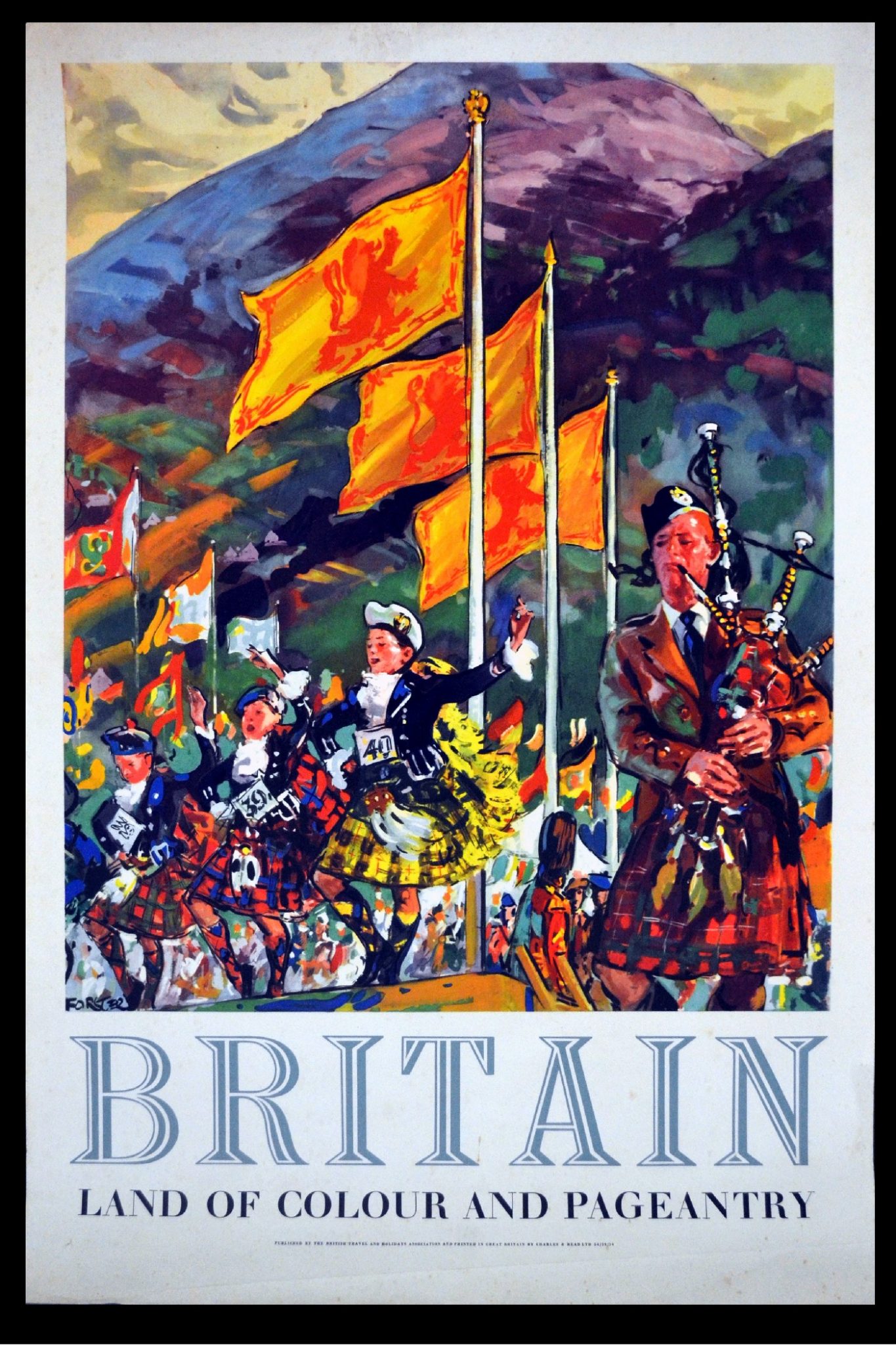 BRITAIN LAND OF COLOUR AND PAGEANTRY | Harold Forster Poster