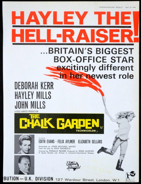 CHALK GARDEN | Rare Film Posters