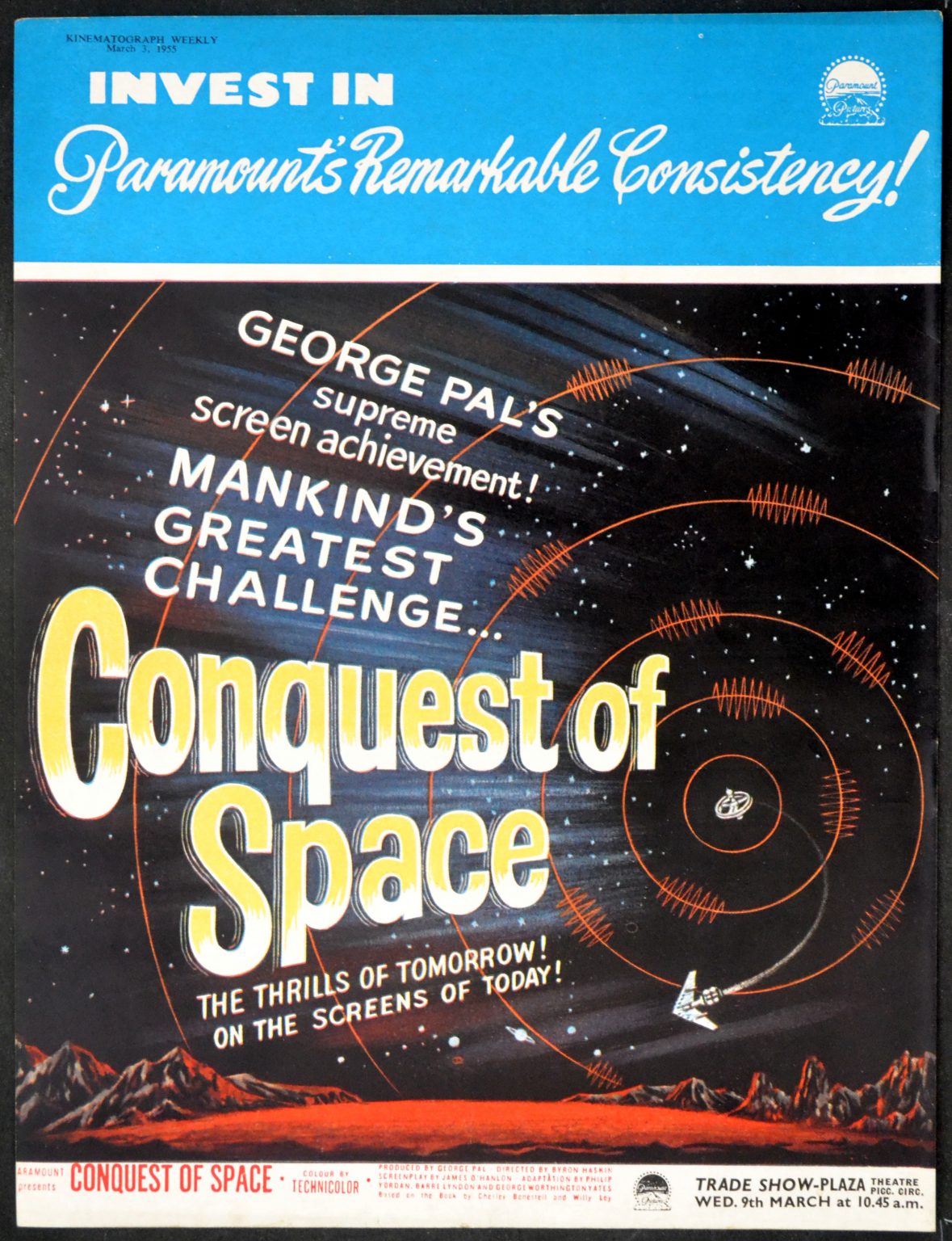 CONQUEST OF SPACE | Rare Film Posters
