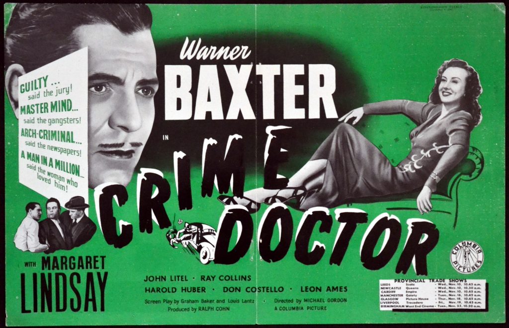 CRIME DOCTOR | Rare Film Posters