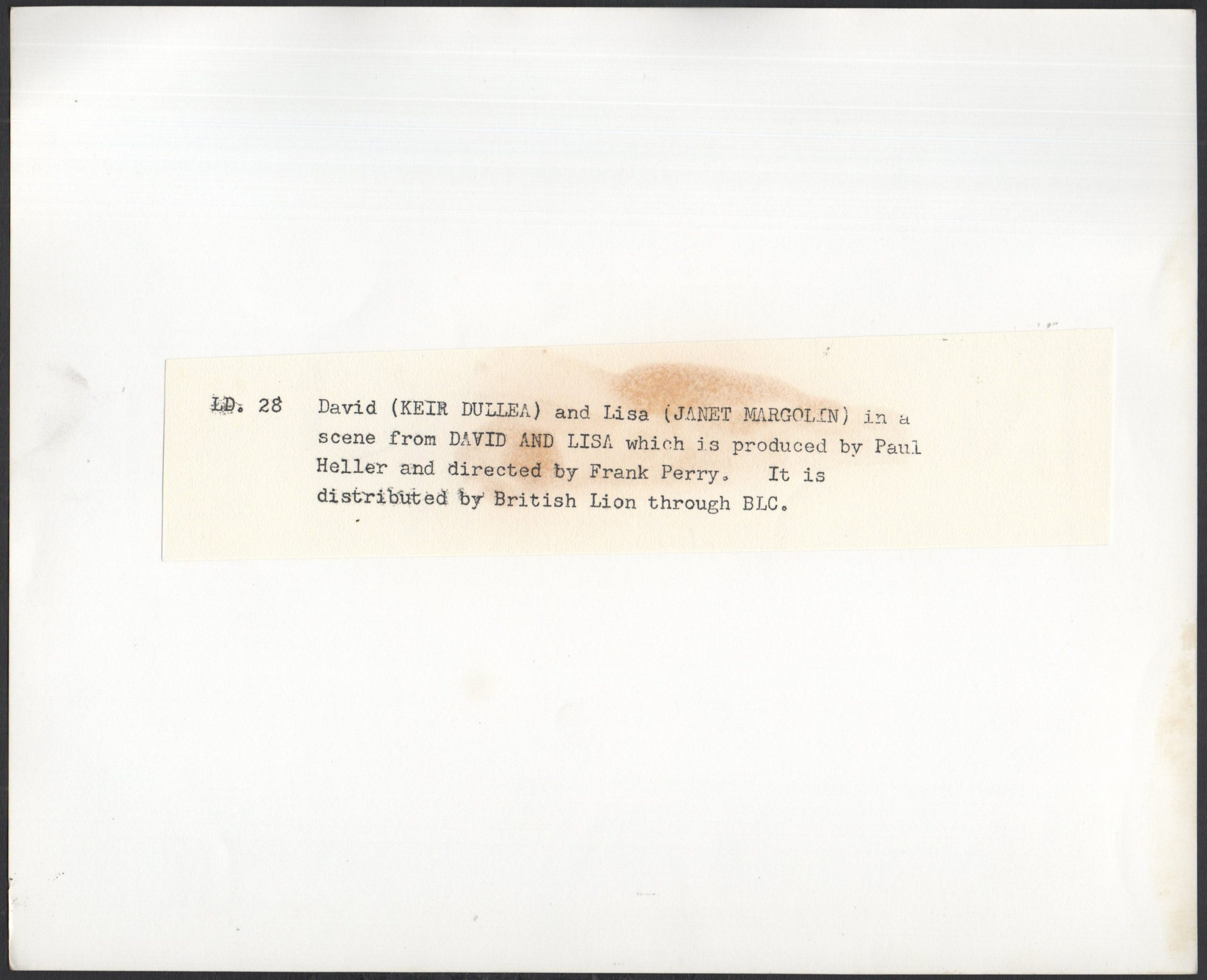 DAVID AND LISA | Rare Film Posters