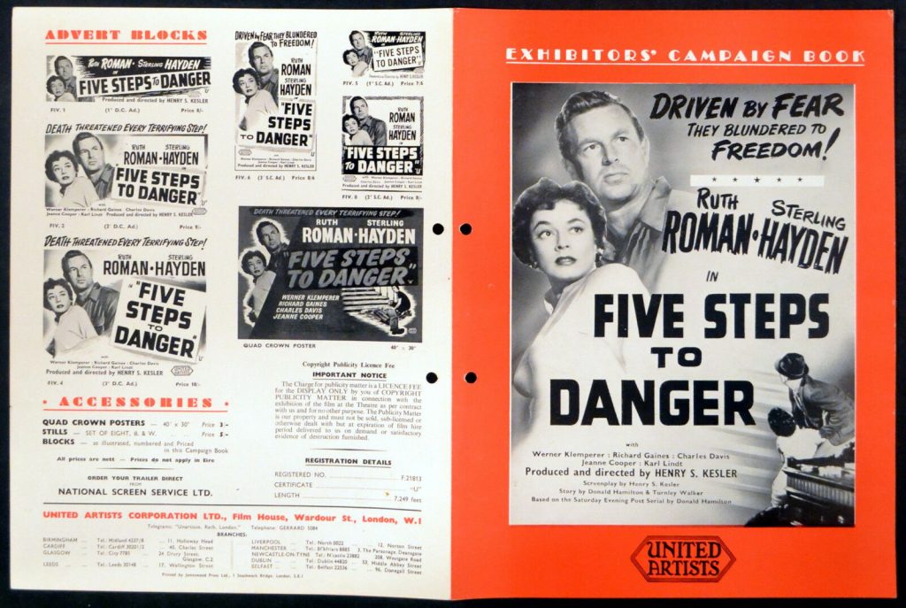 FIVES STEPS TO DANGER | Rare Film Posters