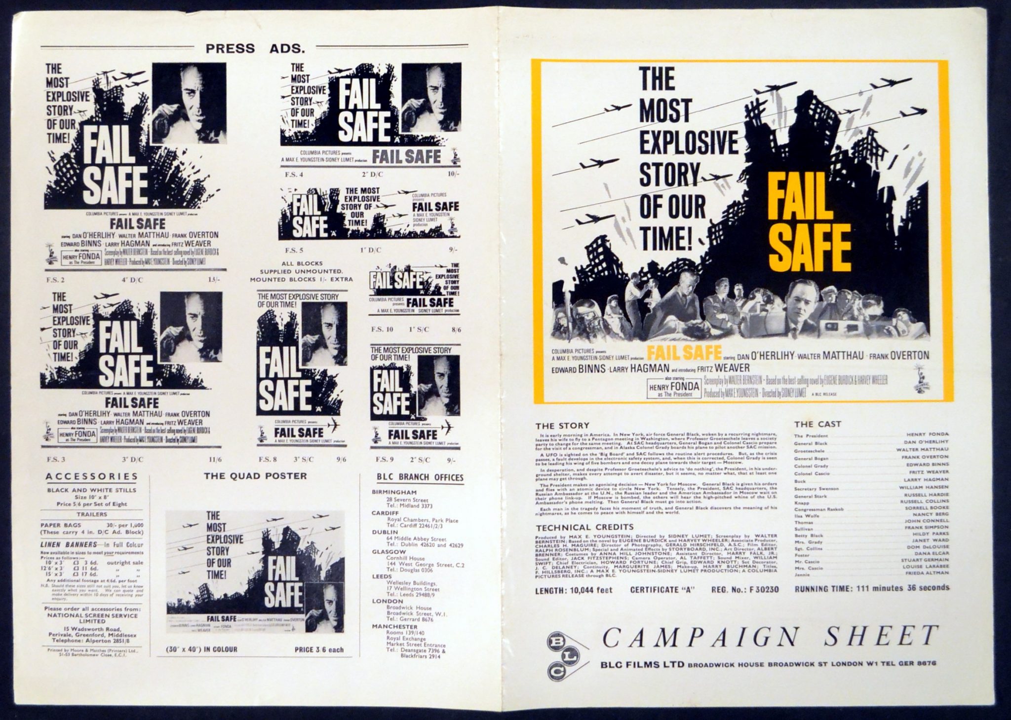 FAIL SAFE | Rare Film Posters