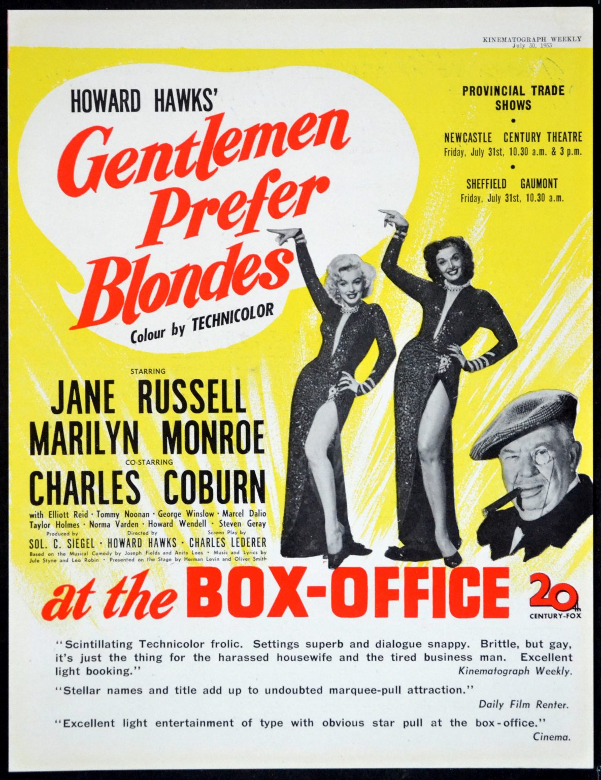 GENTLEMEN PREFER BLONDES | Rare Film Posters