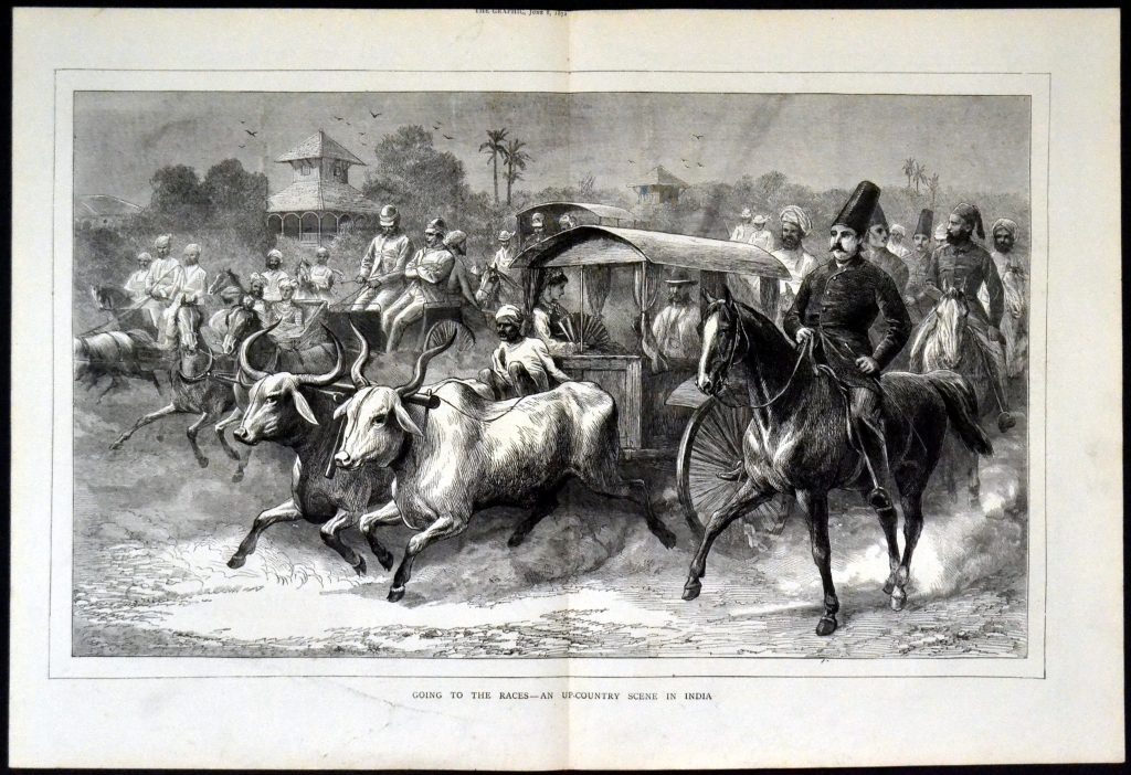 GOING TO THE RACES - AN UP-COUNTRY SCENE IN INDIA | Rare Film Posters