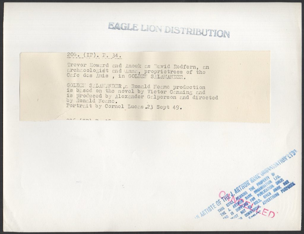 GOLDEN SALAMANDER | Rare Film Posters