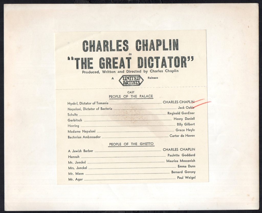 GREAT DICTATOR | Rare Film Posters