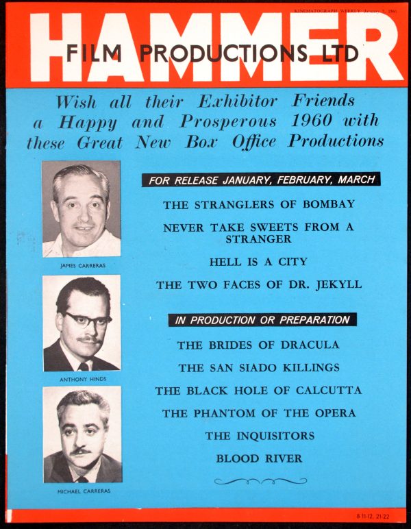 HAMMER FILM PRODUCTIONS LTD | Rare Film Posters