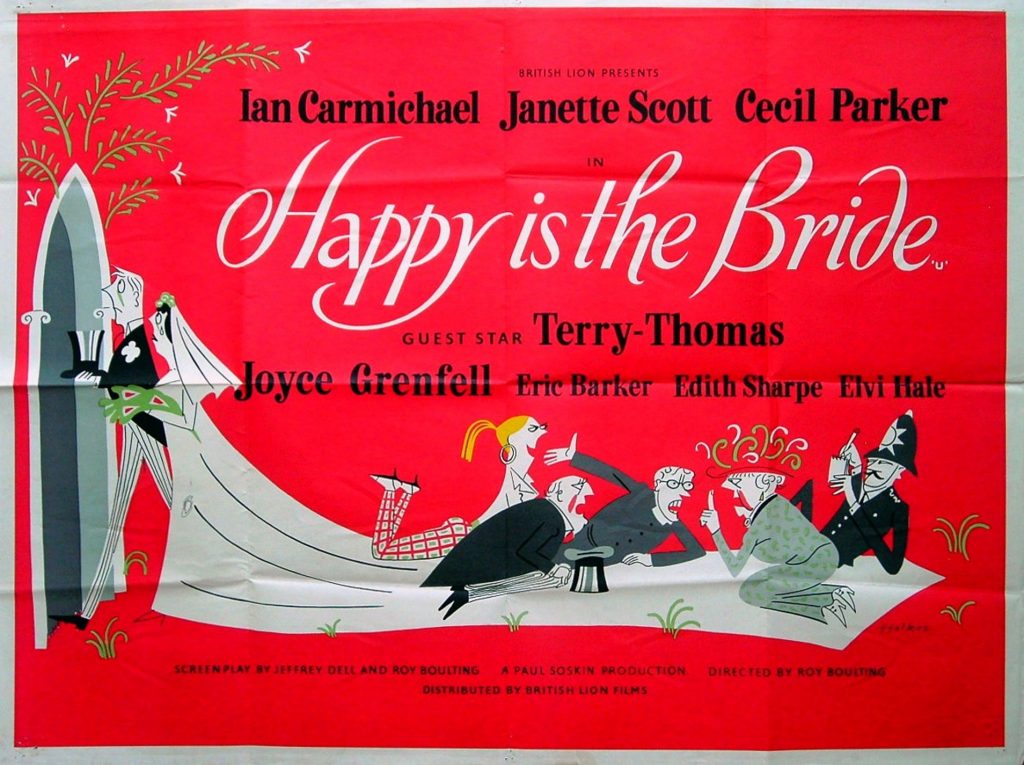 HAPPY IS THE BRIDE | British 30 inch x 40 inch Quad Poster
