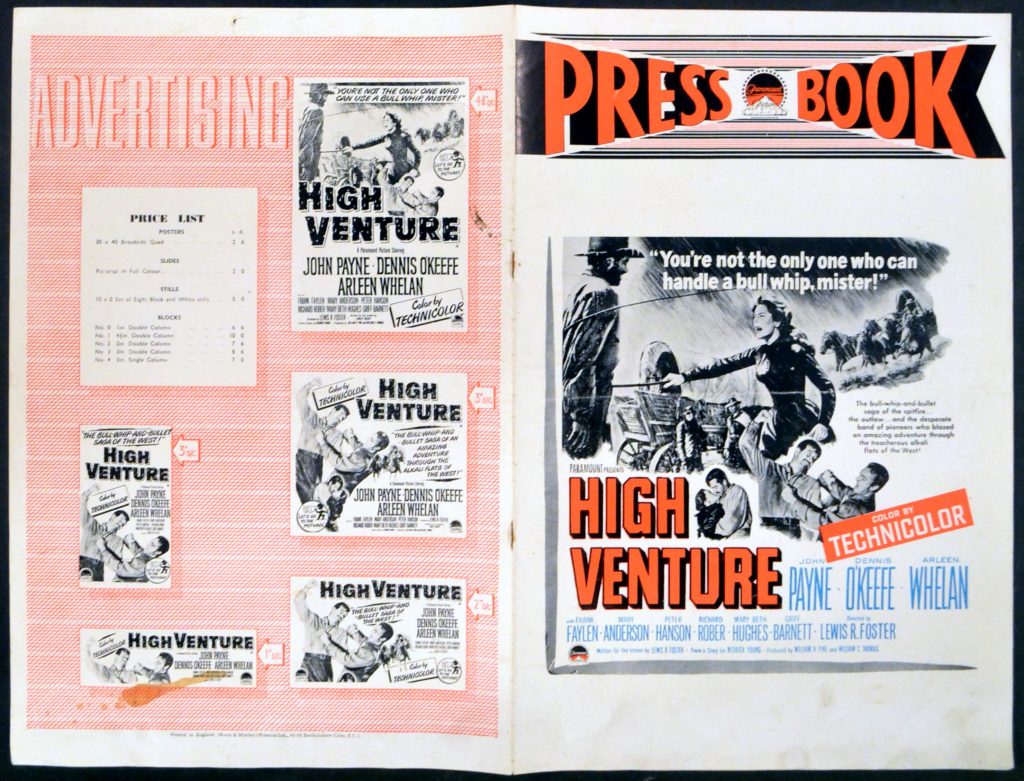 HIGH VENTURE | Rare Film Posters