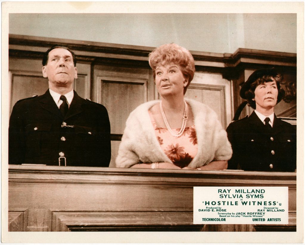 HOSTILE WITNESS | Rare Film Posters