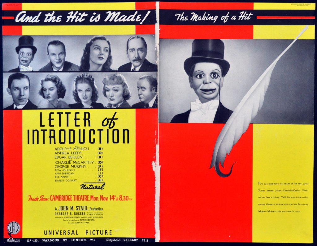 LETTER OF INTRODUCTION | Rare Film Posters
