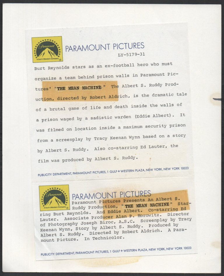 MEAN MACHINE | Rare Film Posters