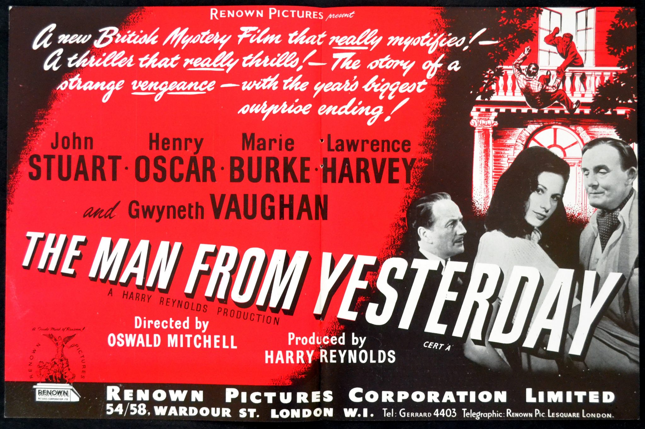 MAN FROM YESTERDAY | Rare Film Posters