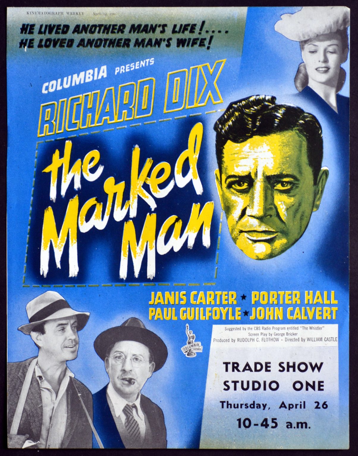 MARKED MAN | Rare Film Posters