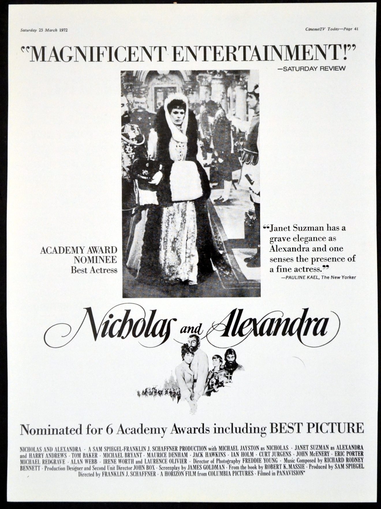 NICHOLAS AND ALEXANDRA | Rare Film Posters