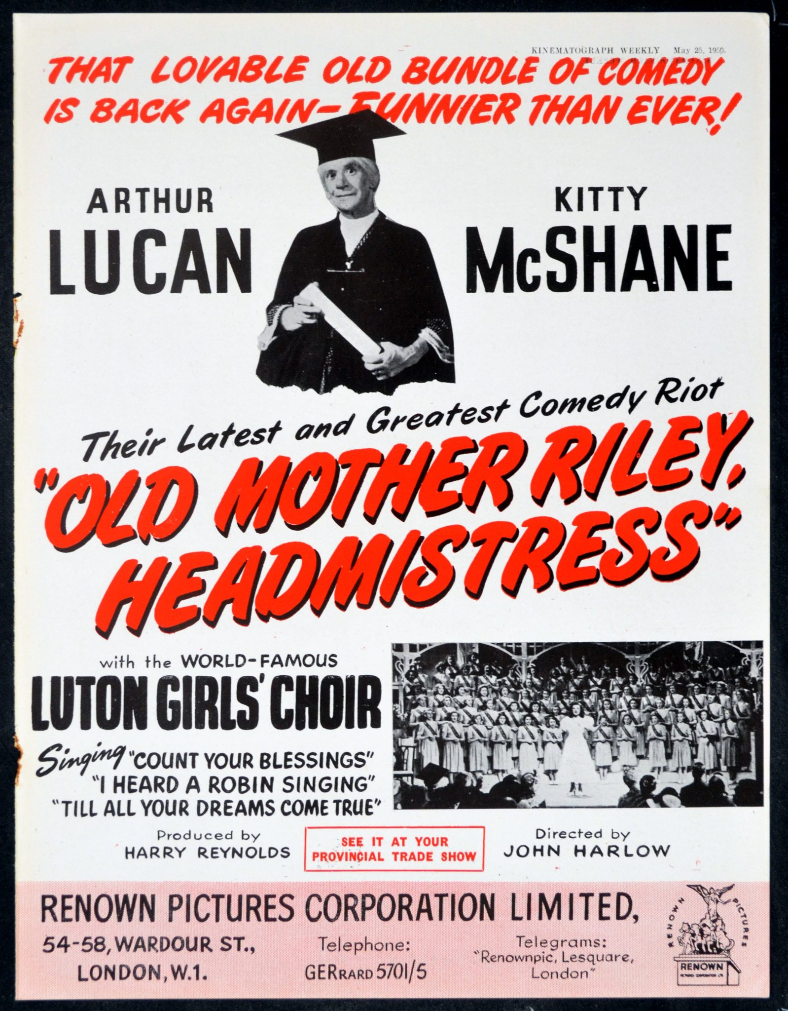 OLD MOTHER RILEY, HEADMISTRESS | Rare Film Posters