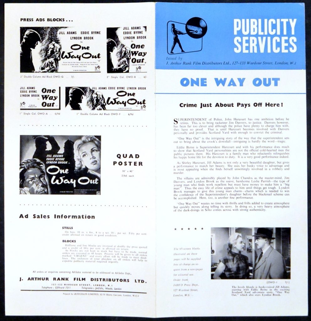 ONE WAY OUT | Rare Film Posters