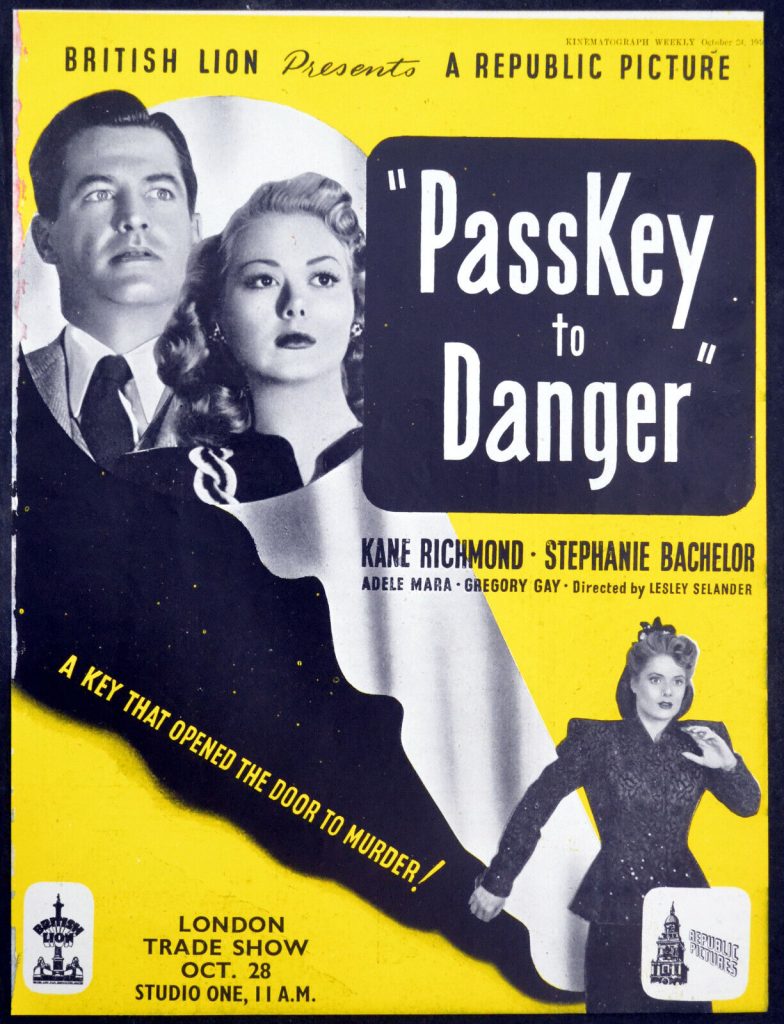 PASSKEY TO DANGER | Rare Film Posters