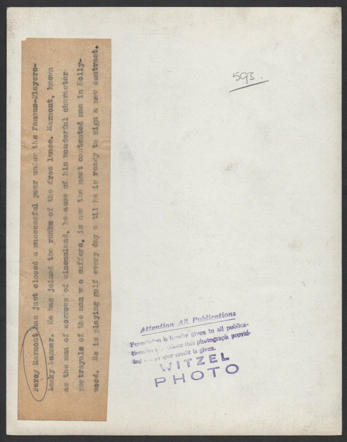 PERCY MARMONT | Rare Film Posters