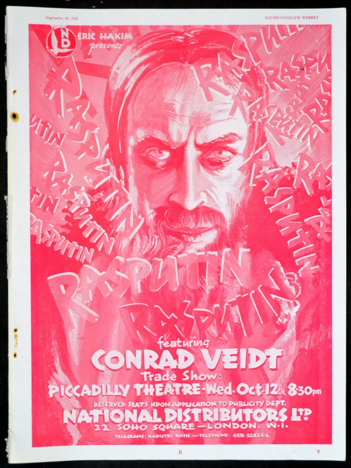 RASPUTIN | Rare Film Posters