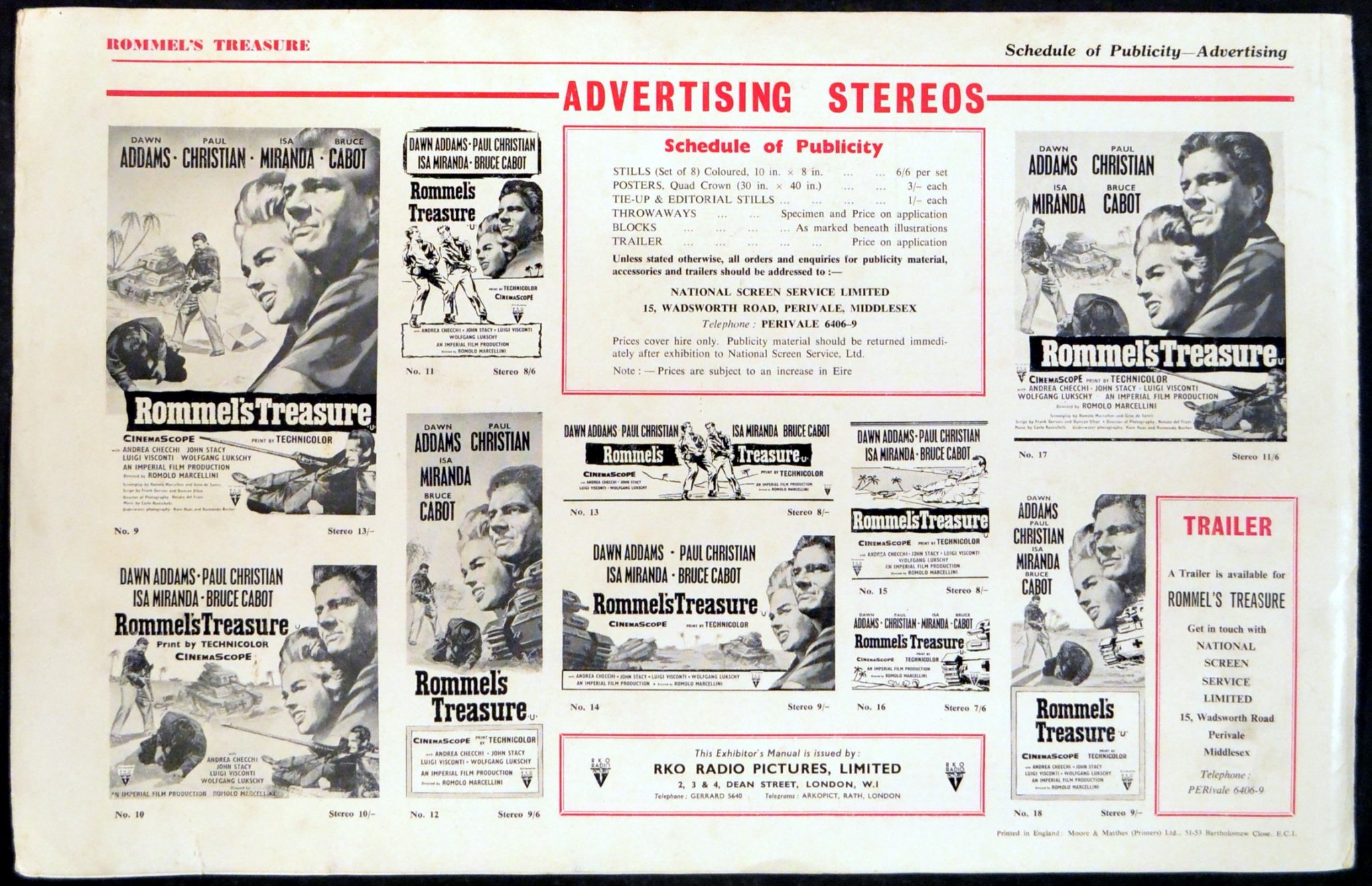 ROMMEL’S TREASURE | Rare Film Posters