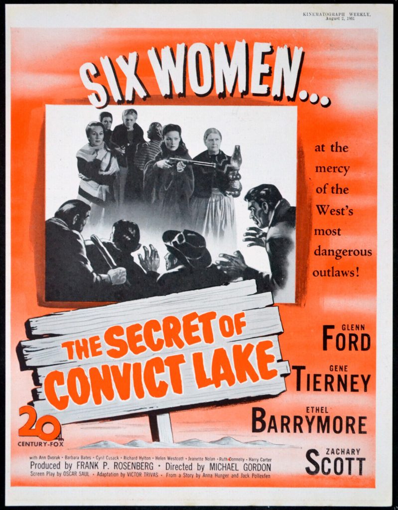 SECRET OF CONVICT LAKE | Rare Film Posters