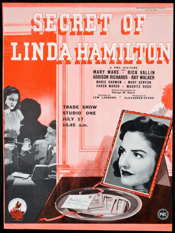 SECRET OF LINDA HAMILTON | Rare Film Posters