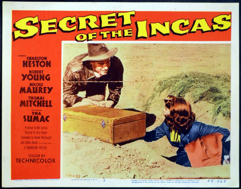 SECRET OF THE INCAS | Rare Film Posters