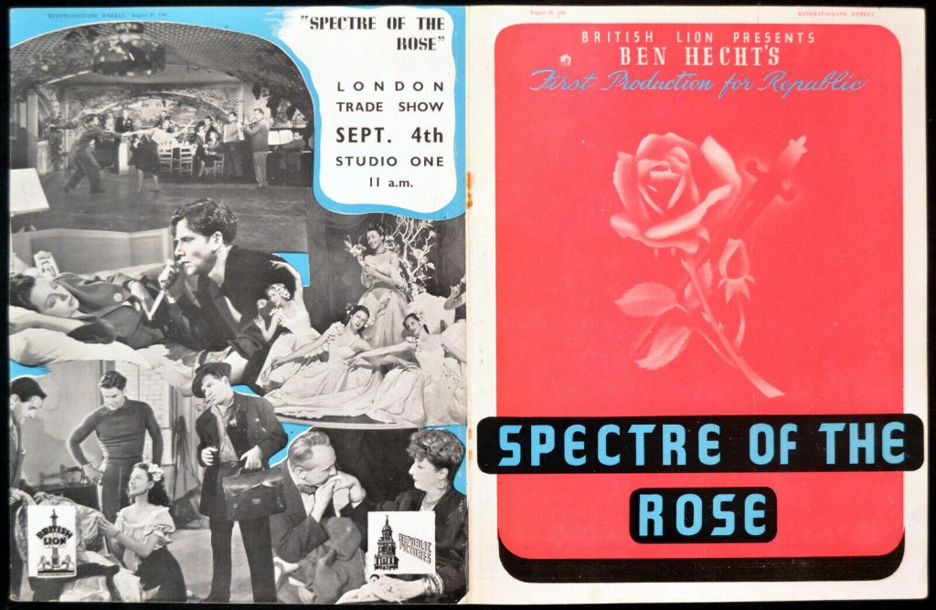 SPECTRE OF THE ROSE | Rare Film Posters