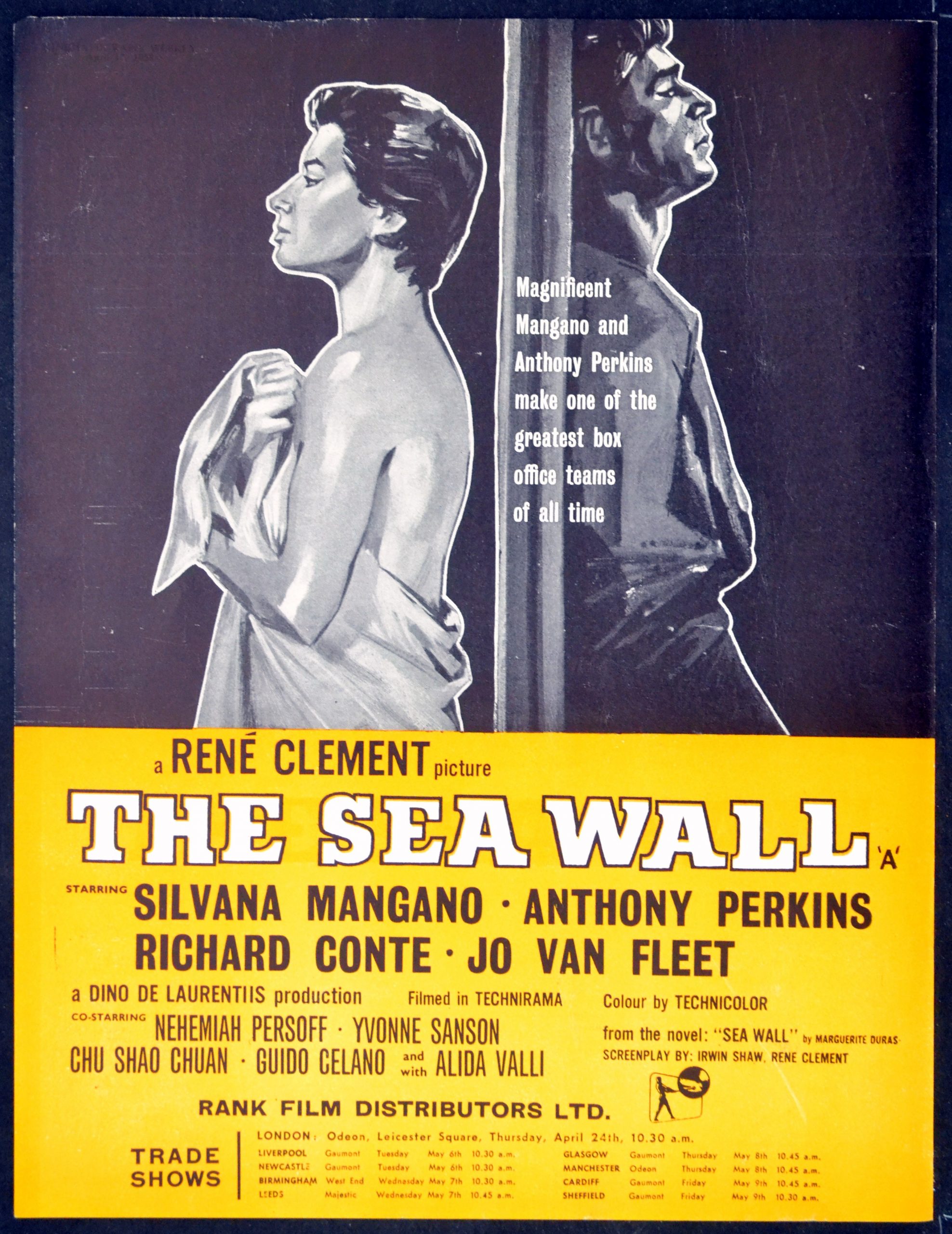 SEA WALL Rare Film Posters