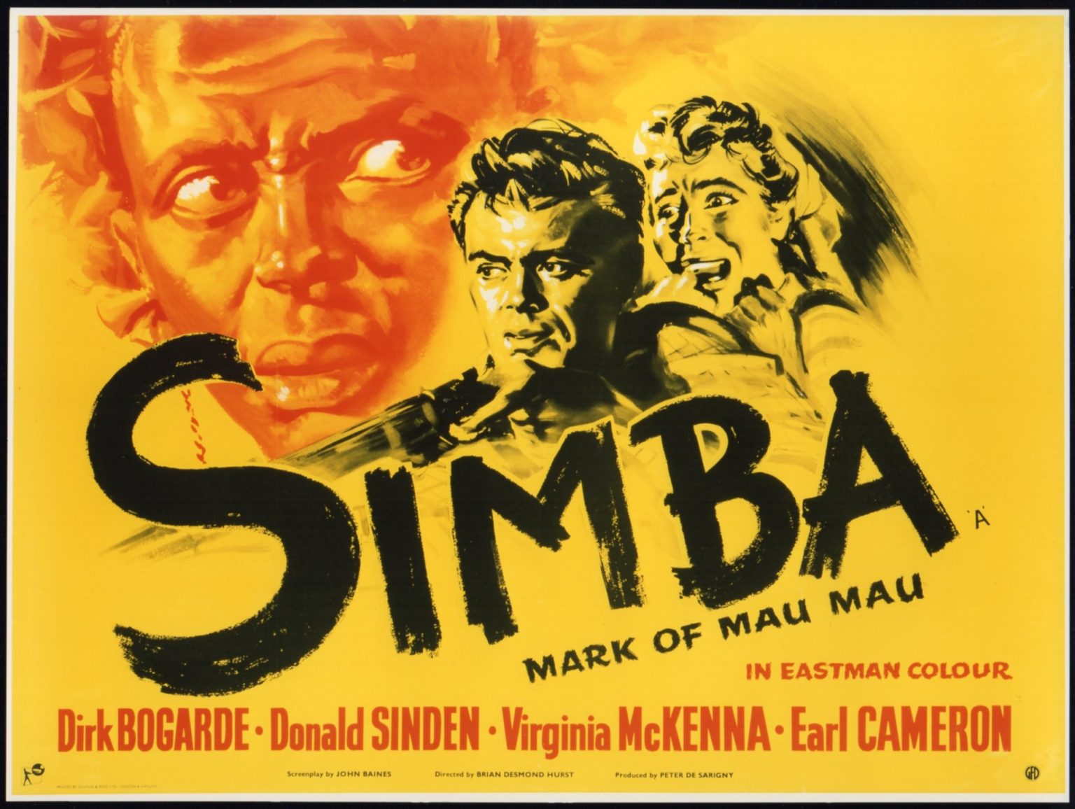 SIMBA, MARK OF MAU MAU | British Eric Pulford Quad Poster