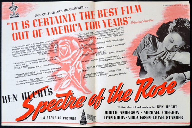 SPECTRE OF THE ROSE | Rare Film Posters