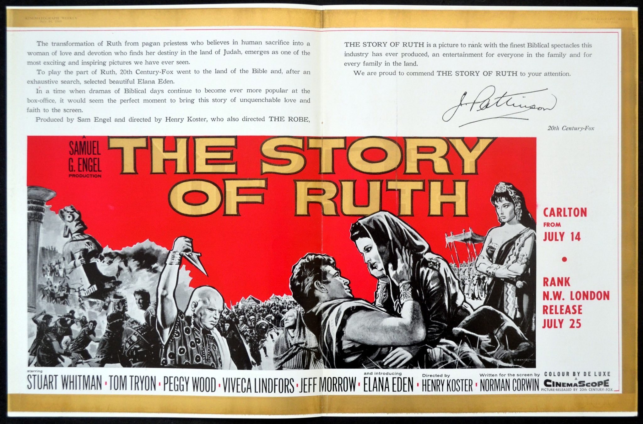 STORY OF RUTH | Rare Film Posters