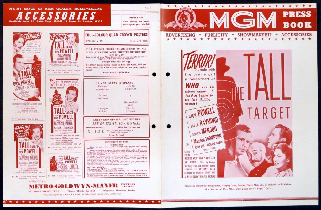 TALL TARGET | Rare Film Posters