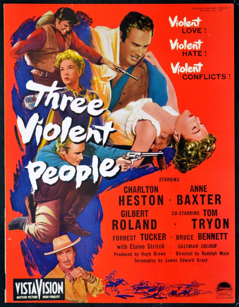 THREE VIOLENT PEOPLE | Rare Film Posters