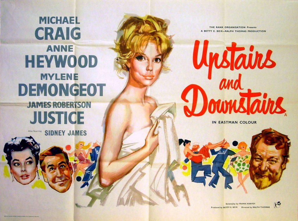 UPSTAIRS AND DOWNSTAIRS | British Renato Fratini Quad Poster