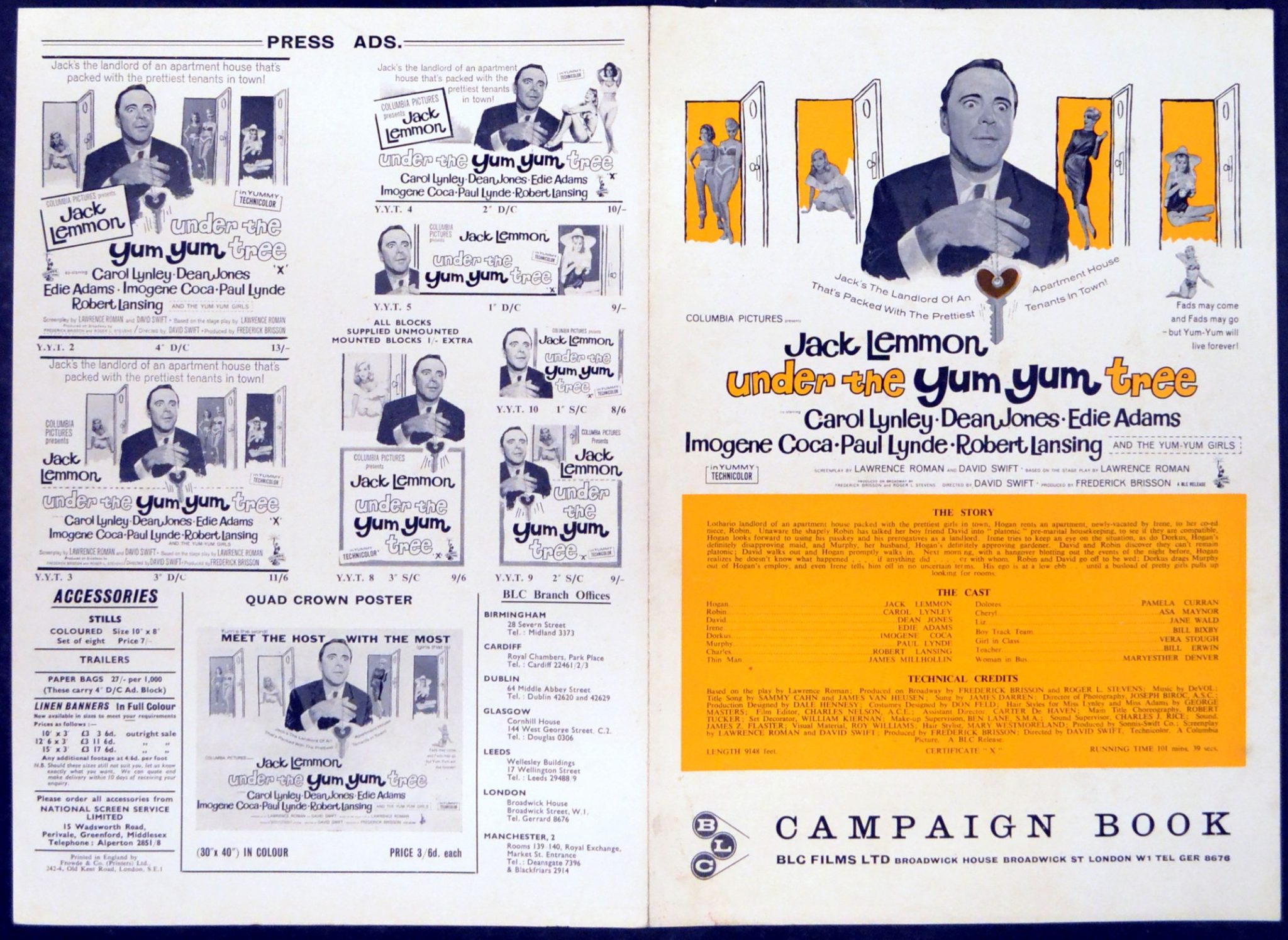 UNDER THE YUM YUM TREE | Rare Film Posters