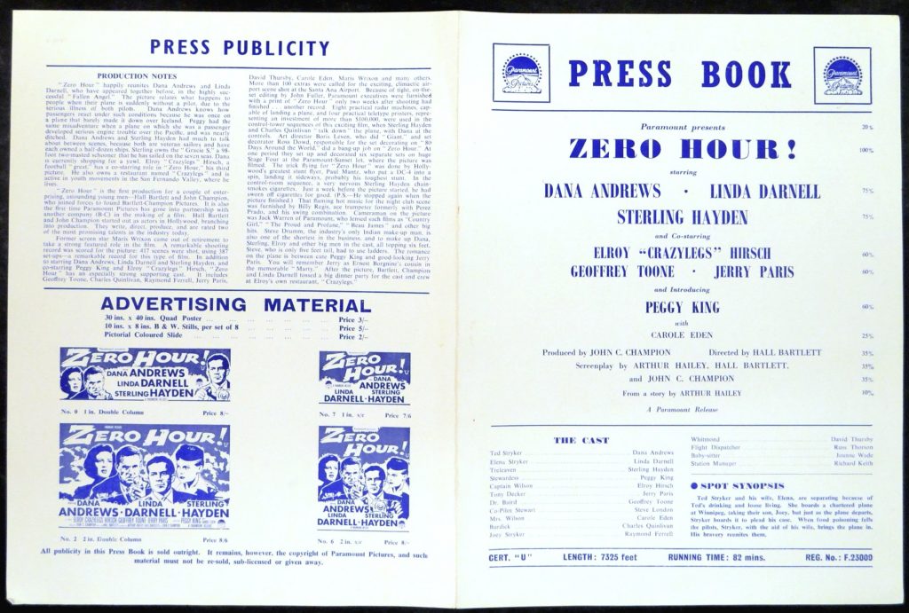 ZERO HOUR! | Rare Film Posters